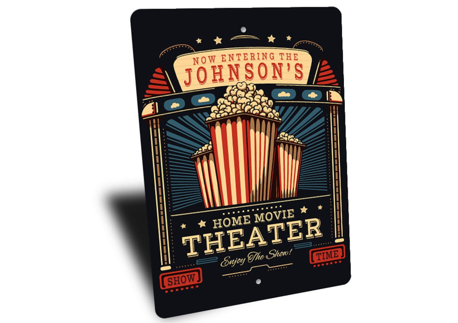 Vintage Movie Sign, Home Theater Sign, Custom Theater Gift, Theatre ...