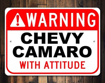 Chevy Camaro Caution Sign, Yes It's Fast, Camaro Sign, Camaro Gift ...
