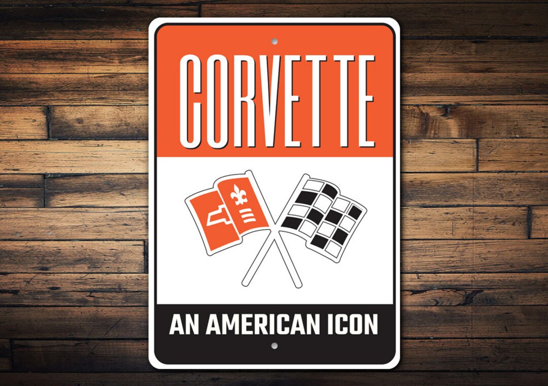 Corvette Icon, Corvette Garage, Chevy Owner, American Icon, Decor for ...