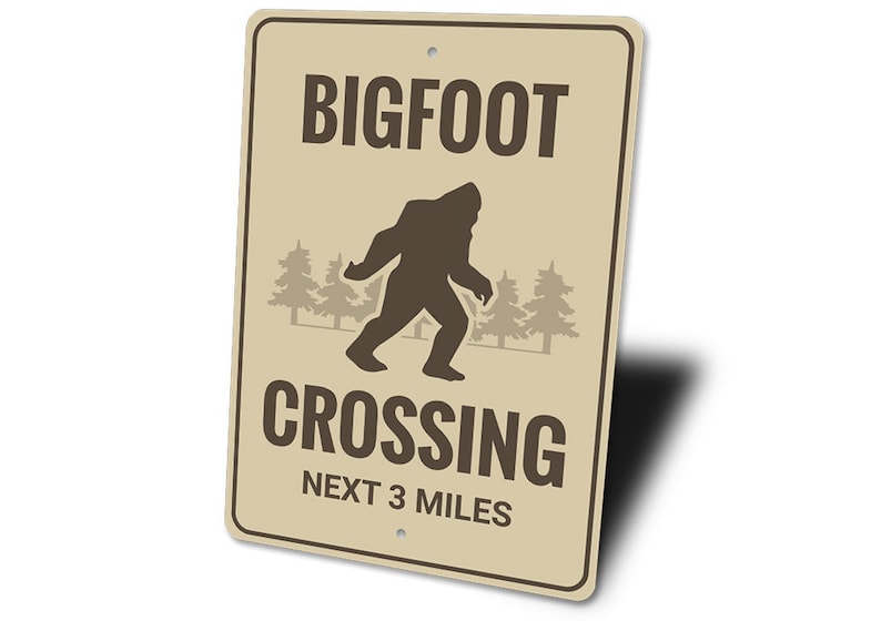 Bigfoot Crossing Sign Bigfoot Cross Sign Bigfoot Gift | Etsy