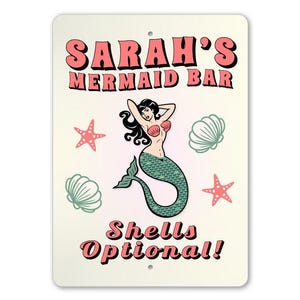 Mermaid Bar Sign, Beach Bar Sign, Beach Bar Decor, Home Beach Bar ...