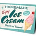 Homemade Ice Cream Sign Ice Cream Sign Vintage Ice Cream - Etsy
