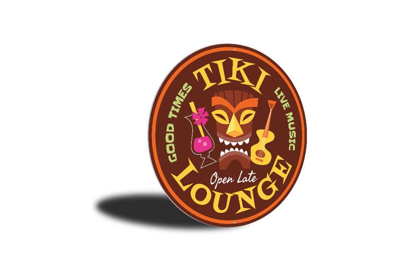 Tiki Lounge Sign Tiki Times Tiki Bar Life Tropical Tiki - Etsy