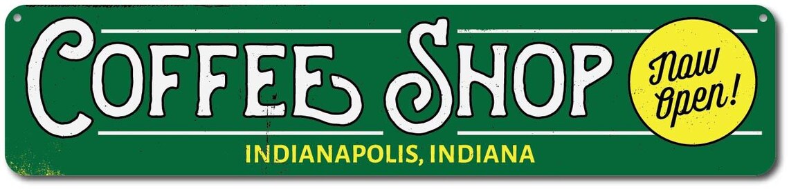 Coffee Shop Sign, Personalized Now Open Sign, Custom Barista Store ...