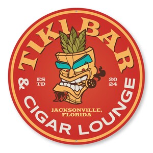 Tiki Bar Sign, Tiki Cigar Lounge Sign, Tiki Island Sign, Tropical Tiki ...