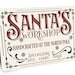 Santa's Workshop Sign, Christmas Workshop, Christmas Santa Sign, Santa ...