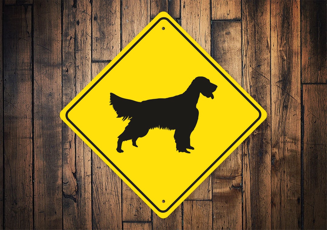 English Setter Dog Crossing Sign, English Setter, Dog Crossing Sign ...