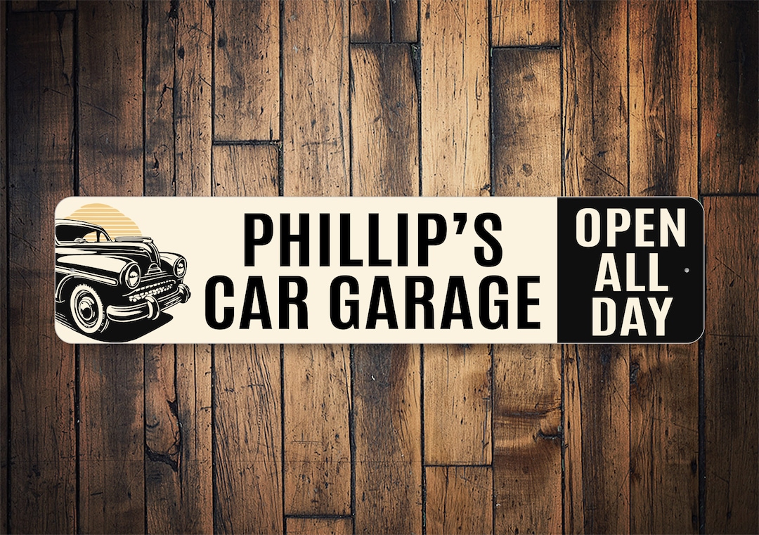 Car Garage Name Sign, Custom Name Sign, Car Name Decor, Decor for ...