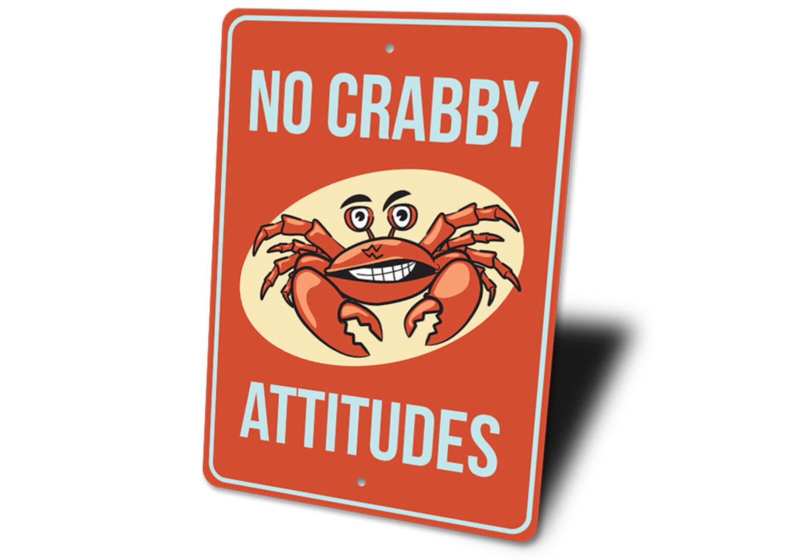 No Crabby Attitudes Crab Decor Ocean Sign Crab Lovers - Etsy