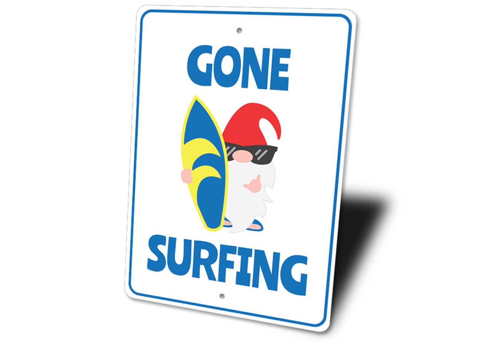 Gone Surfing Sign Gnome Surfing Surfer Sign Beach Lovers - Etsy