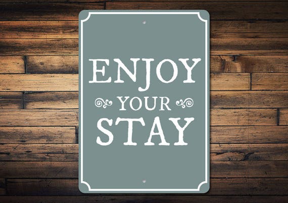 Enjoy Your Stay Sign Guest Room Decor Guest Room Sign Guest | Etsy