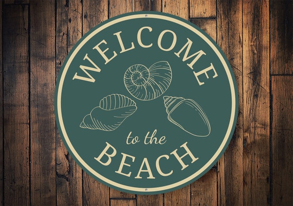 Welcome to Beach Sign Beach Welcoming Beach Decorations | Etsy