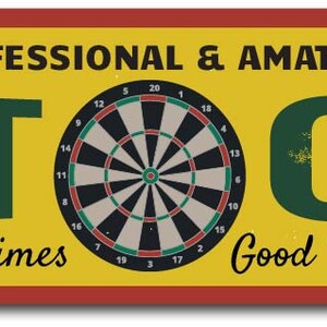 Dart Club Sign, Custom Metal Professional Dart Board Gift, Personalized ...