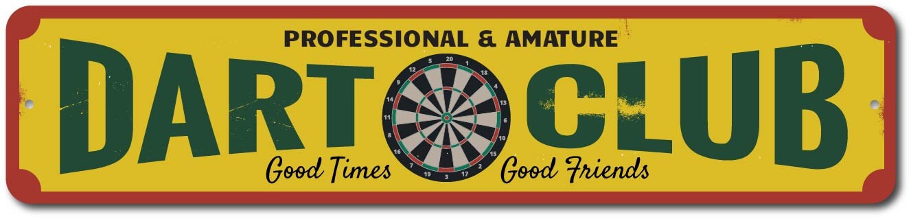 Dart Club Sign Custom Metal Professional & Amature Dart Board - Etsy