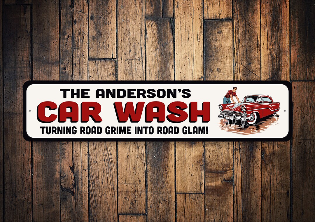 Family Car Wash Sign, Car Wash Sign, Custom Garage Sign, Home Car Wash ...