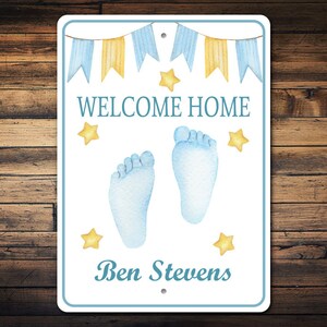 Welcome Home Baby Sign, Baby Boys Decor, Baby Room Decor, Baby Boy Room ...