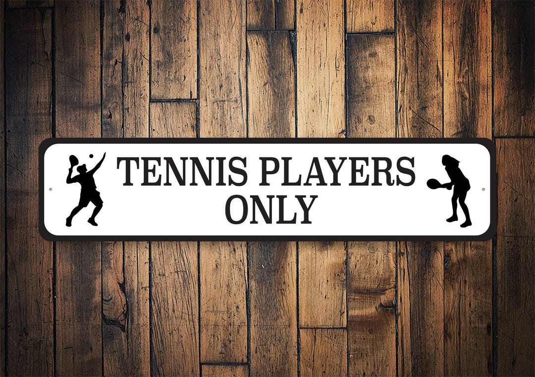 Tennis Players Only Sign, Tennis, Tennis Court Sign, Tennis Decor ...