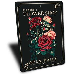 Flower Shop Open Daily Sign Custom Sign Retro Flower Market - Etsy