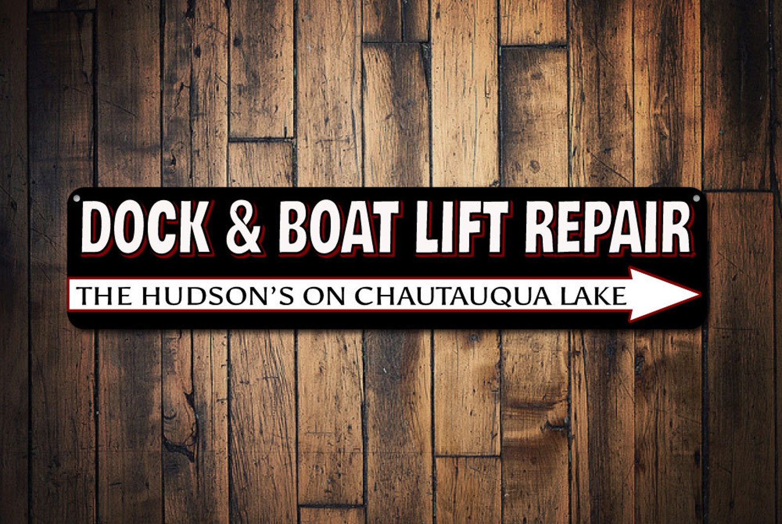 Boat Repair Sign Personalized Dock & Boat Lift Repair Arrow - Etsy