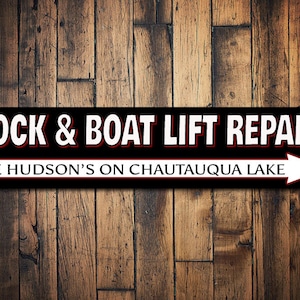 Boat Repair Sign Personalized Dock & Boat Lift Repair Arrow - Etsy