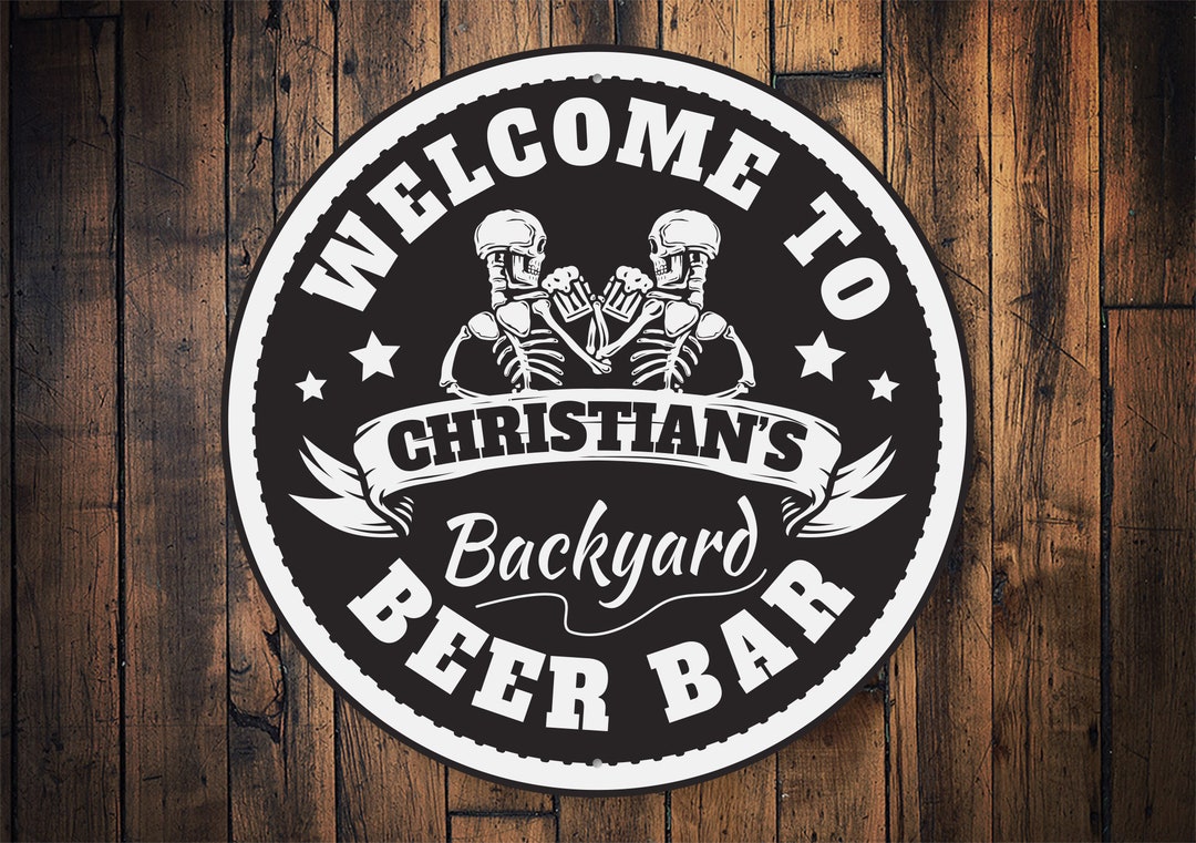 Backyard Bar Sign Custom Backyard Sign Backyard Sign Sign - Etsy