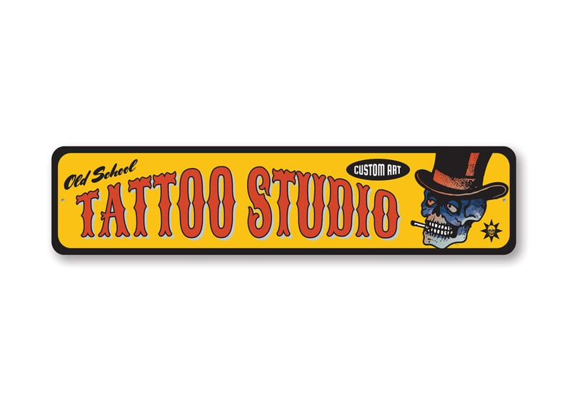 Old School Tat Shop Sign Old School Tattoo Tattoo Lovers - Etsy