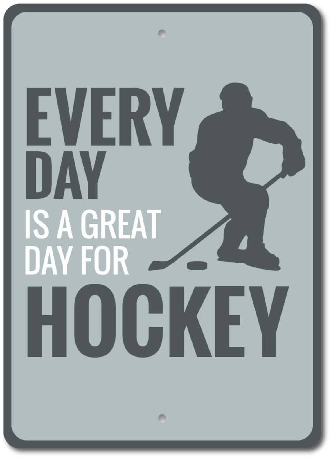 Hockey Sign Hockey Decor Hockey Phrase Sign Metal Hockey - Etsy