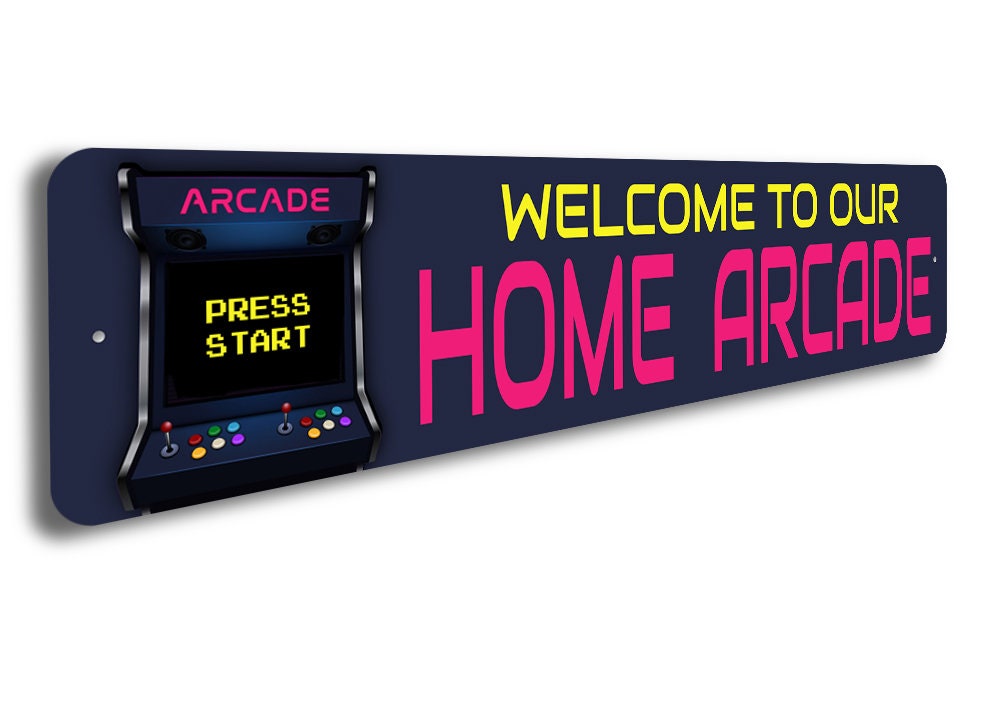 Welcome to Our Arcade Sign Arcade Signs Gaming Lover Gift - Etsy