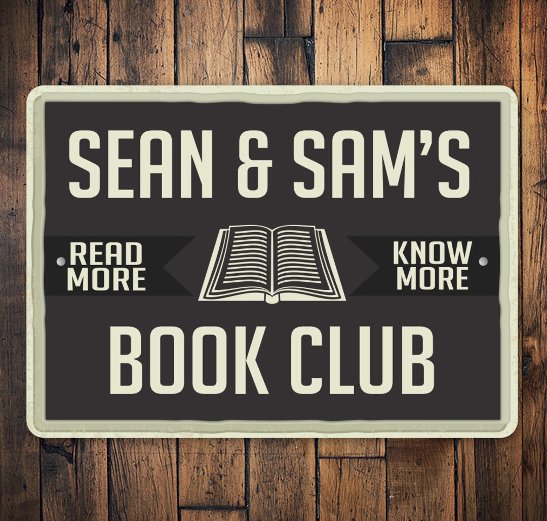 Custom Book Club Sign, Book Club Member Gift, Book Club Sign, Gift for ...