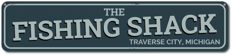 The Fishing Shack Sign Personalized Fishing Location City | Etsy