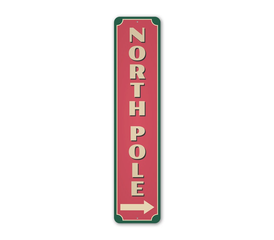 North Pole Directional Sign Cute North Pole Sign North Pole - Etsy