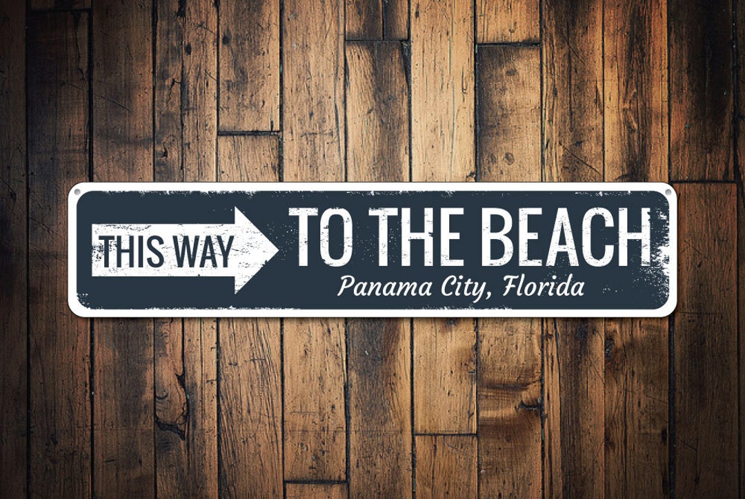 Beach Arrow Sign, Personalized This Way to the Beach Location Sign ...