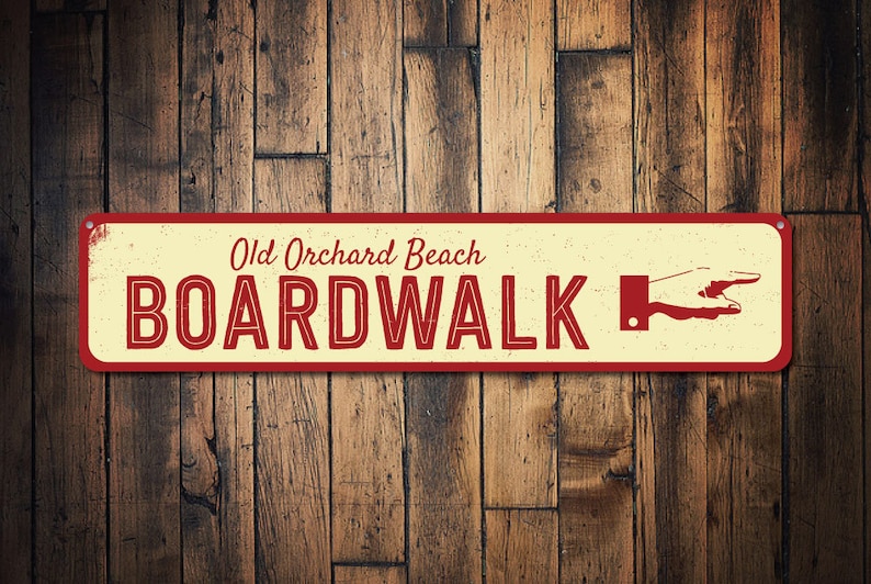 Pointing Hand Boardwalk Sign Personalized This Way Location - Etsy