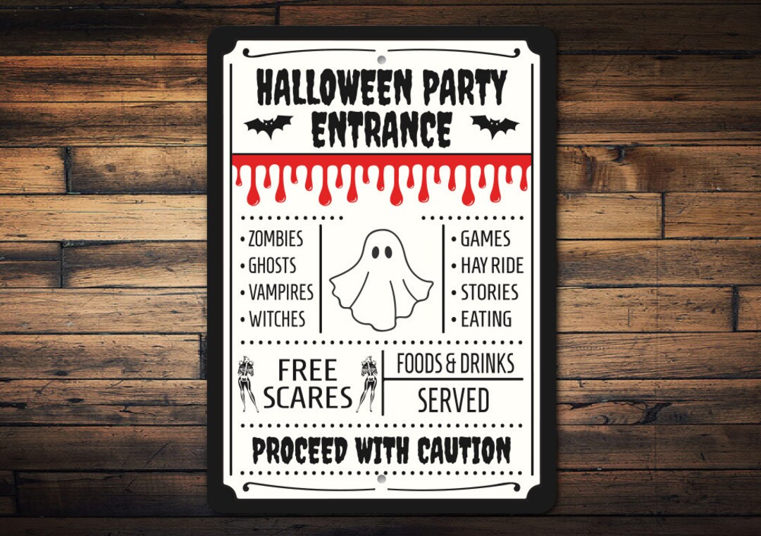 Halloween Party Sign, Custom Halloween Sign, Halloween Party, Party ...