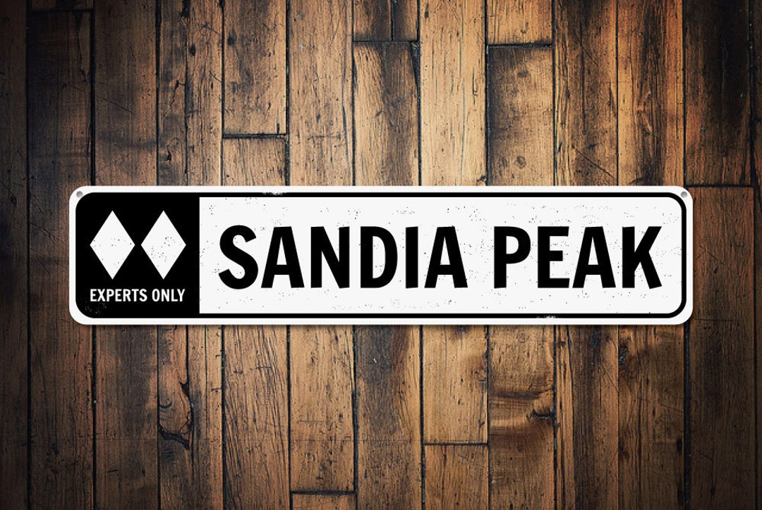 Double Diamond Experts Only Ski Sign, Personalized Peak Name Mountain ...