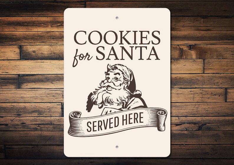 Santa Cookies Sign Santa Cookies Decor Cookie Lover Gift - Etsy