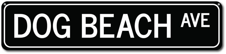 Dog Beach Ave Sign Custom Beach Street Sign Ocean Lover - Etsy