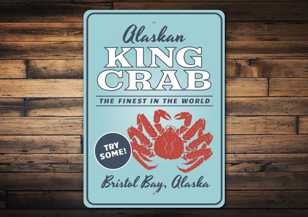King Crab Sign, Alaskan King Crab Decor, King Crab Decor, Alaskan Sign ...