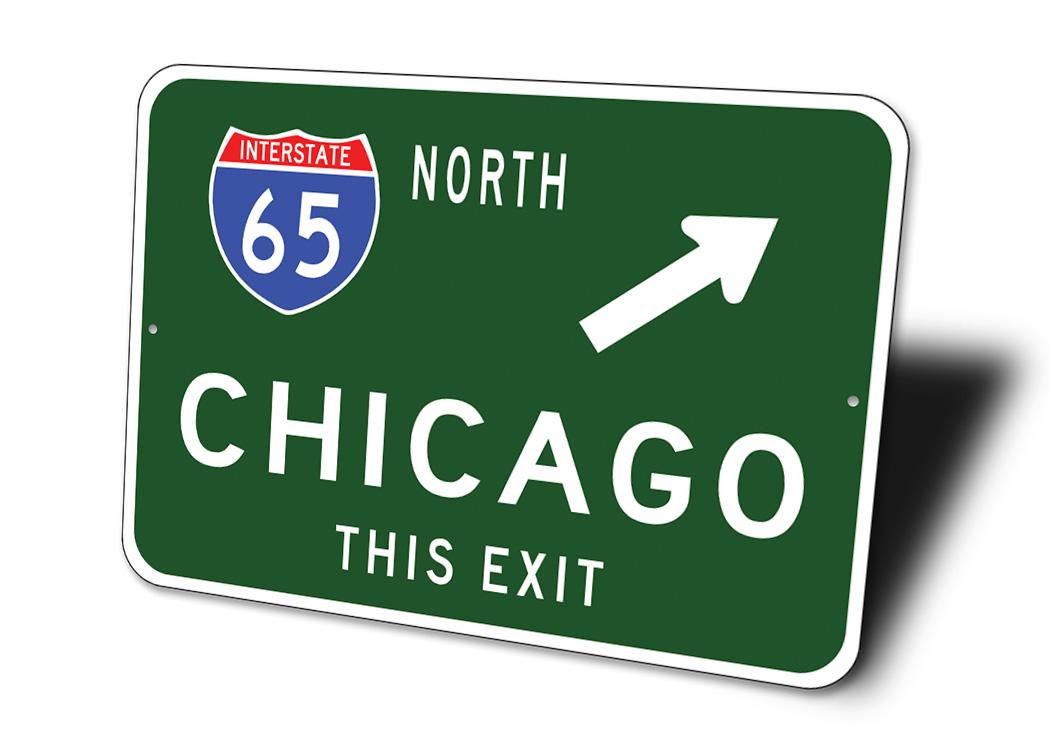 Chicago Exit Sign, Chicago Roadway Sign, Chicago Urban Exit, Chicago ...