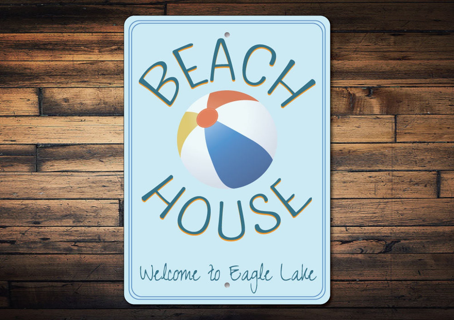 Beach Ball Sign Beach House Sign Custom Beach House Decor - Etsy