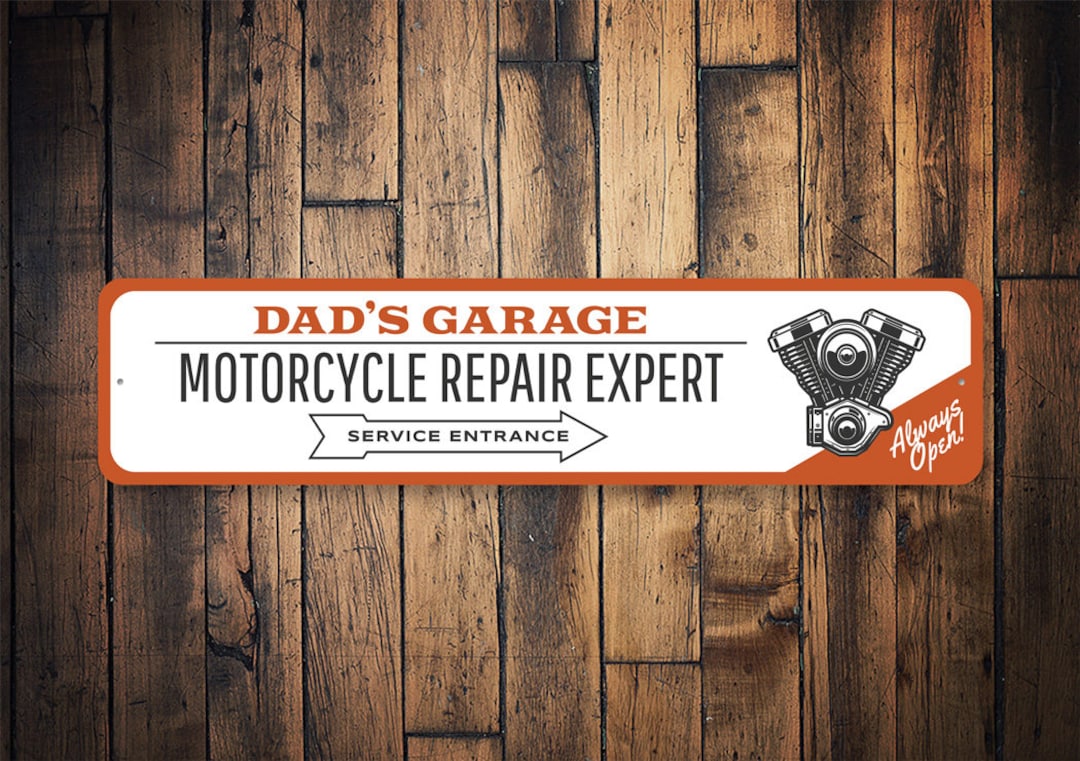 Motorcycle Repair Expert Sign, Custom Garage Sign, Garage Decor, Garage ...