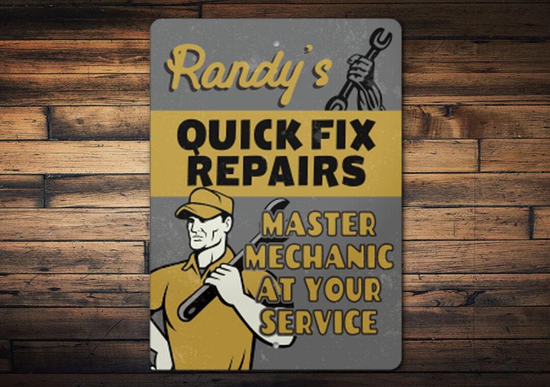 Quick Mechanic Sign, Mechanic Garage Decor, Car Mechanic Gift, Gift for ...