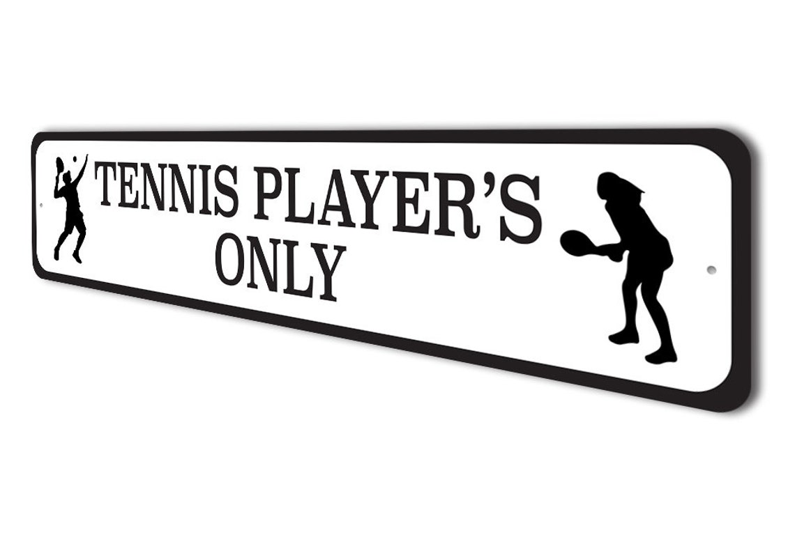 Tennis Players Only Sign Tennis Tennis Court Sign Tennis - Etsy