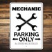 Mechanic Gift, Mechanic Parking Sign, Mechanic Garage Decor, Mechanic ...