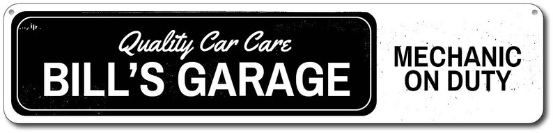 Mechanic on Duty Sign Custom Garage Sign Quality Car Care | Etsy