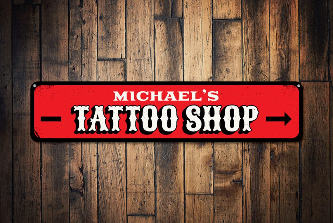 Tattoo Shop Sign Personalized Tattoo Artist Name Gift Custom | Etsy