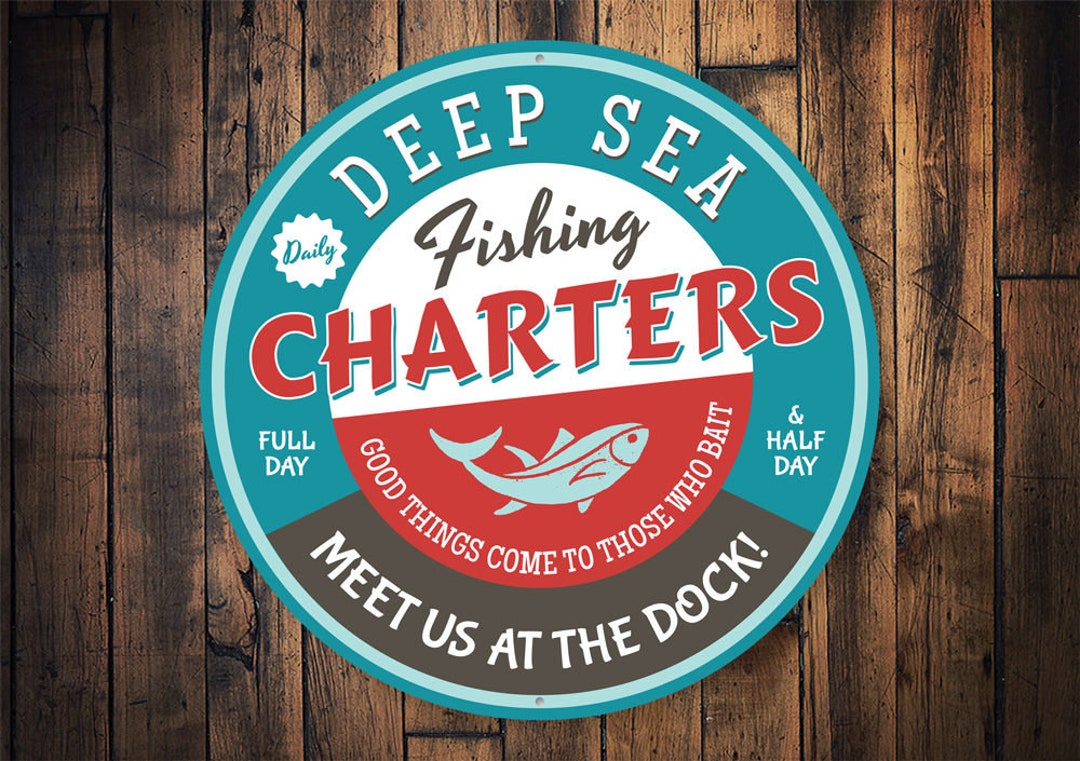 Deep Sea Charters, Deep Sea Fishing, Sea Fishing Decor, Boat Trip Decor ...