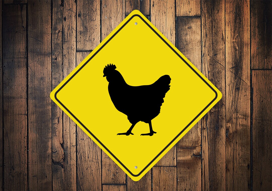 Chicken Crossing Sign, Chicken Crossing, Hen Crossing Diamond Sign, Hen ...