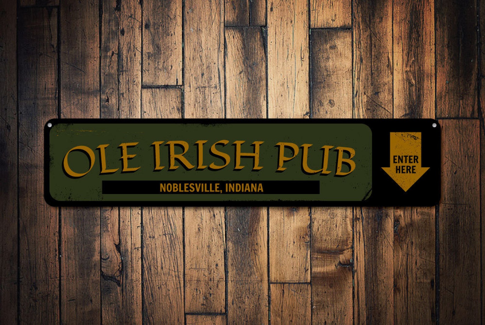 Ole Irish Pub Enter Here Sign Personalized Bar Location City - Etsy
