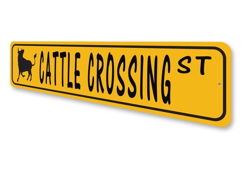 Cattle Crossing Cattle Crossing Sign Cattle Decor Farming - Etsy